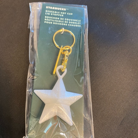 Starbucks | Accessories | Starbucks White Star Reusable Hot Cup Lid ...